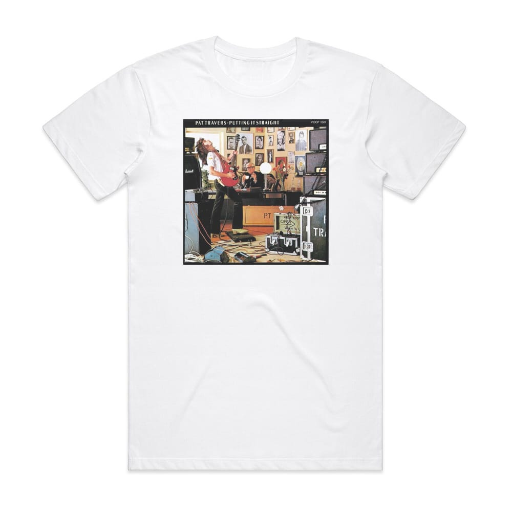 Pat Travers Putting It Straight Album Cover T-Shirt White