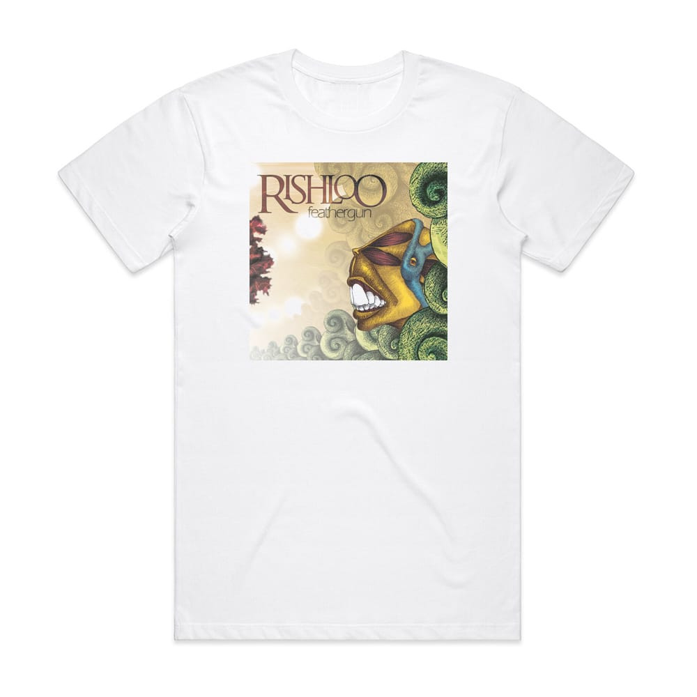 Rishloo Feathergun Album Cover T-Shirt White