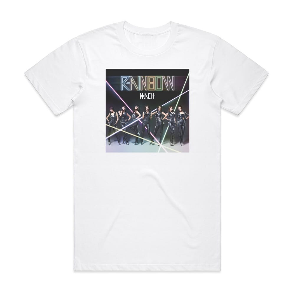 Rainbow Mach Japanese Version Album Cover T-Shirt White
