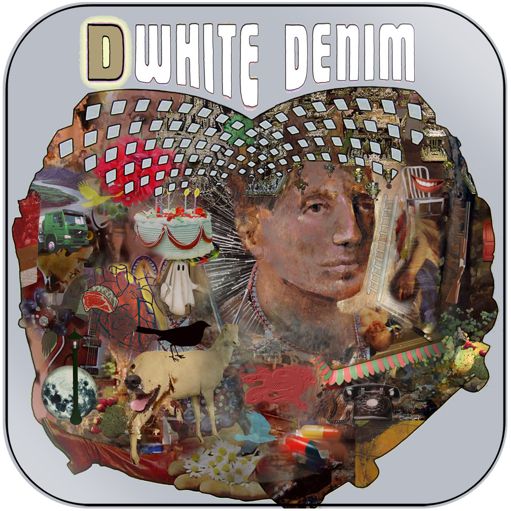 White Denim D Album Cover Sticker