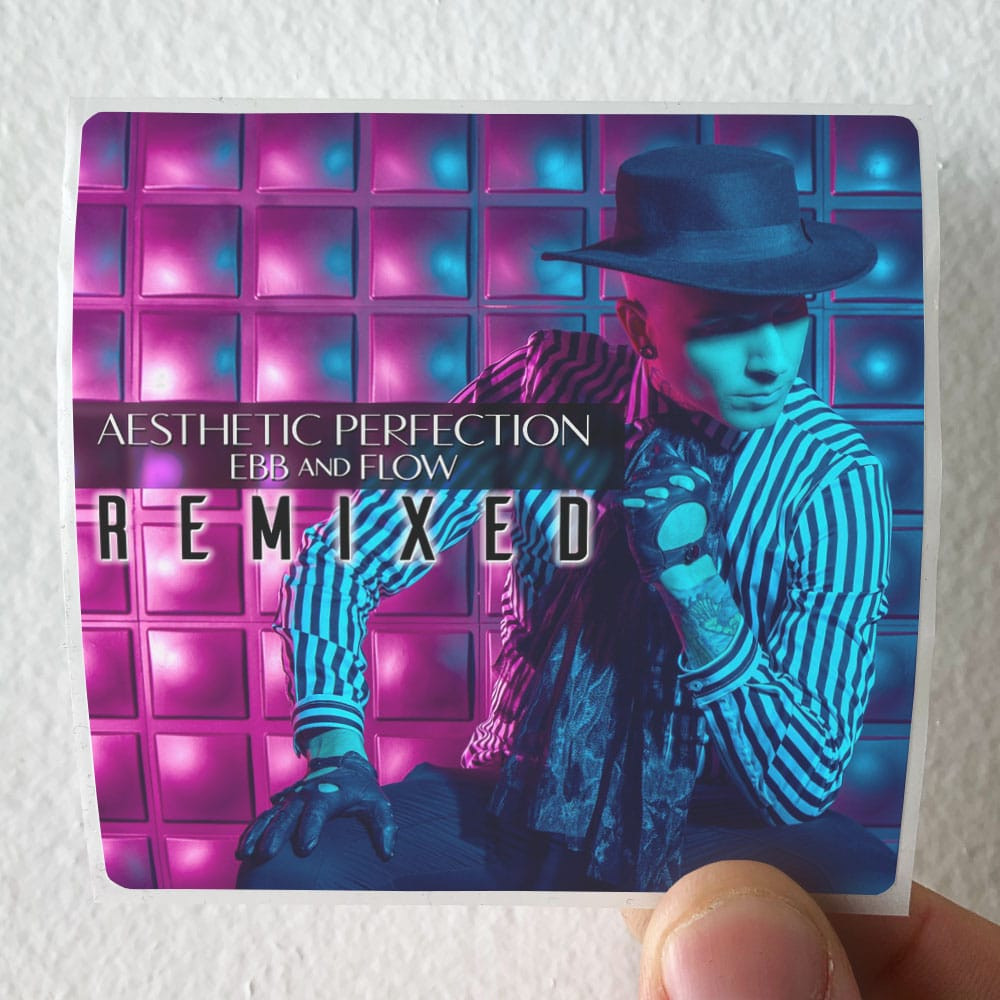 Aesthetic Perfection Ebb And Flow Remixed Album Cover Sticker