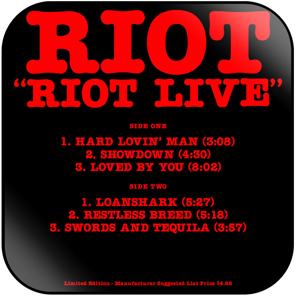 Riot riot live Album Cover Sticker Album Cover Sticker