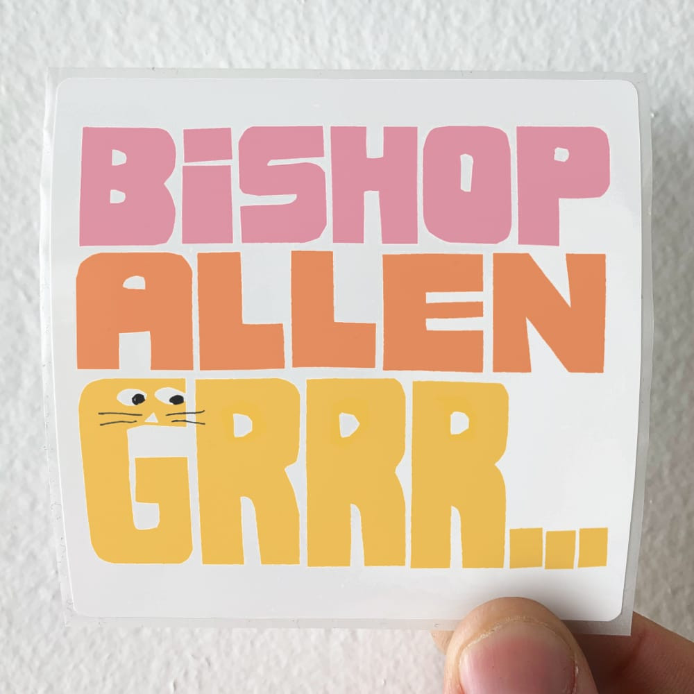 Bishop Allen Grrr Album Cover Sticker