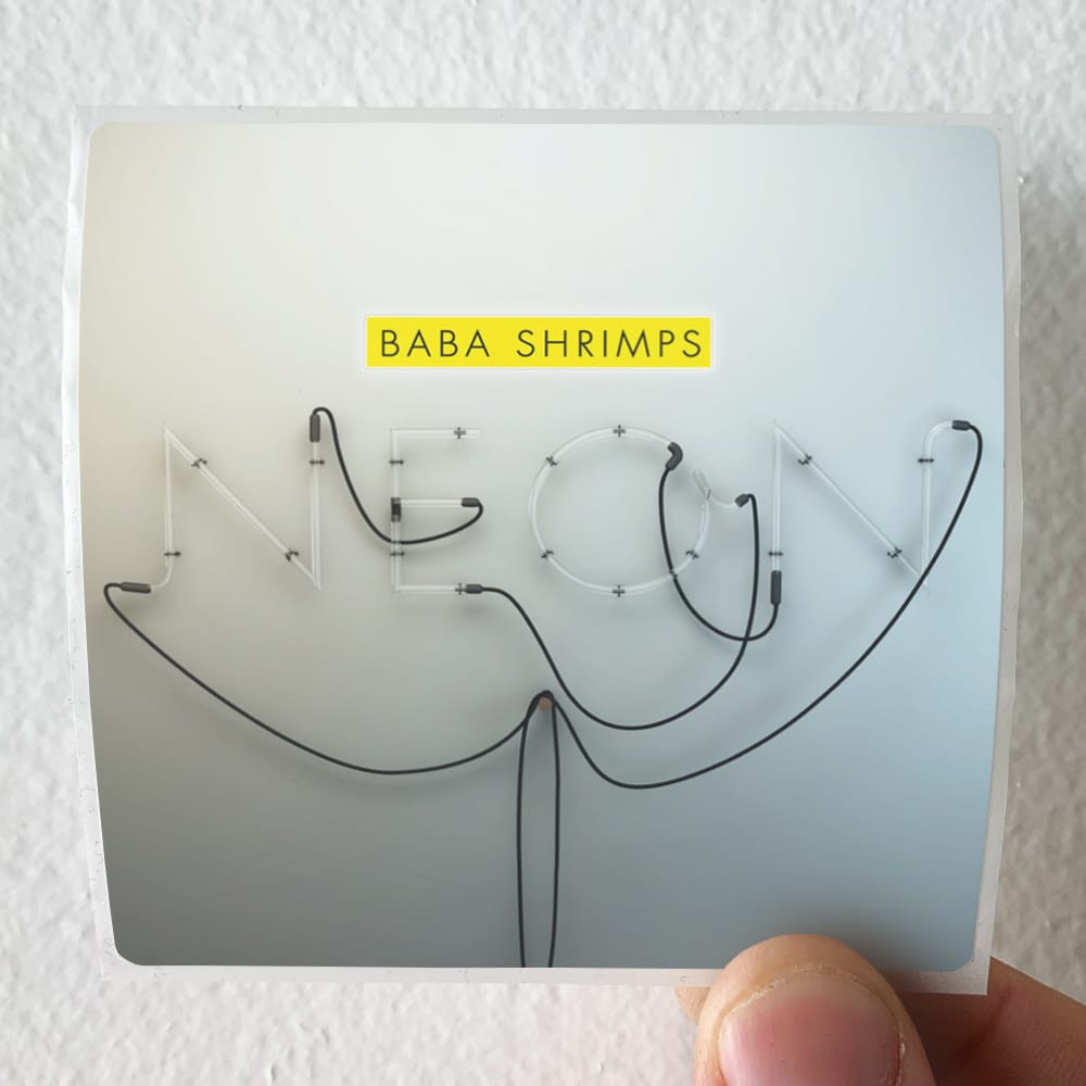 Baba Shrimps Neon Album Cover Sticker