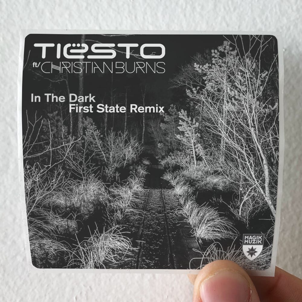 Christian Burns In The Dark Album Cover Sticker