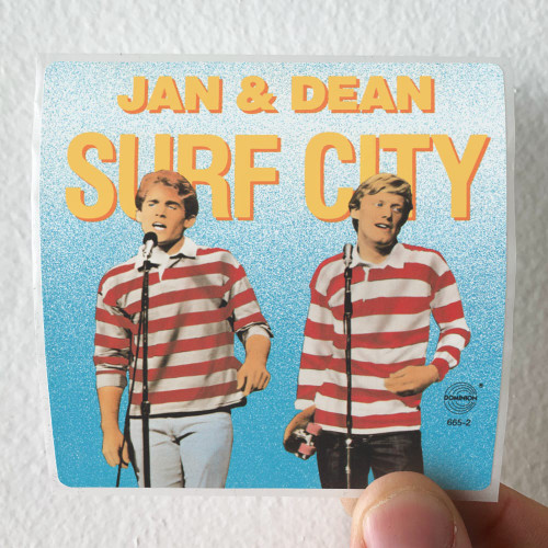 Jan and Dean Surf City Album Cover T-Shirt Black