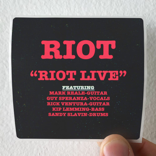 Riot riot live Album Cover Sticker Album Cover Sticker