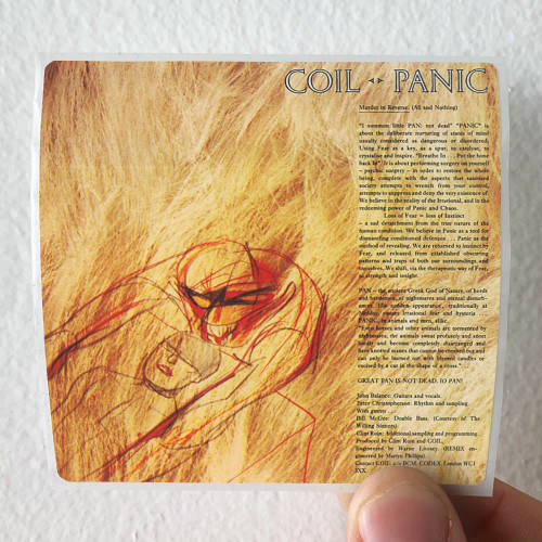 Red release the panic Album Cover Sticker Album Cover Sticker