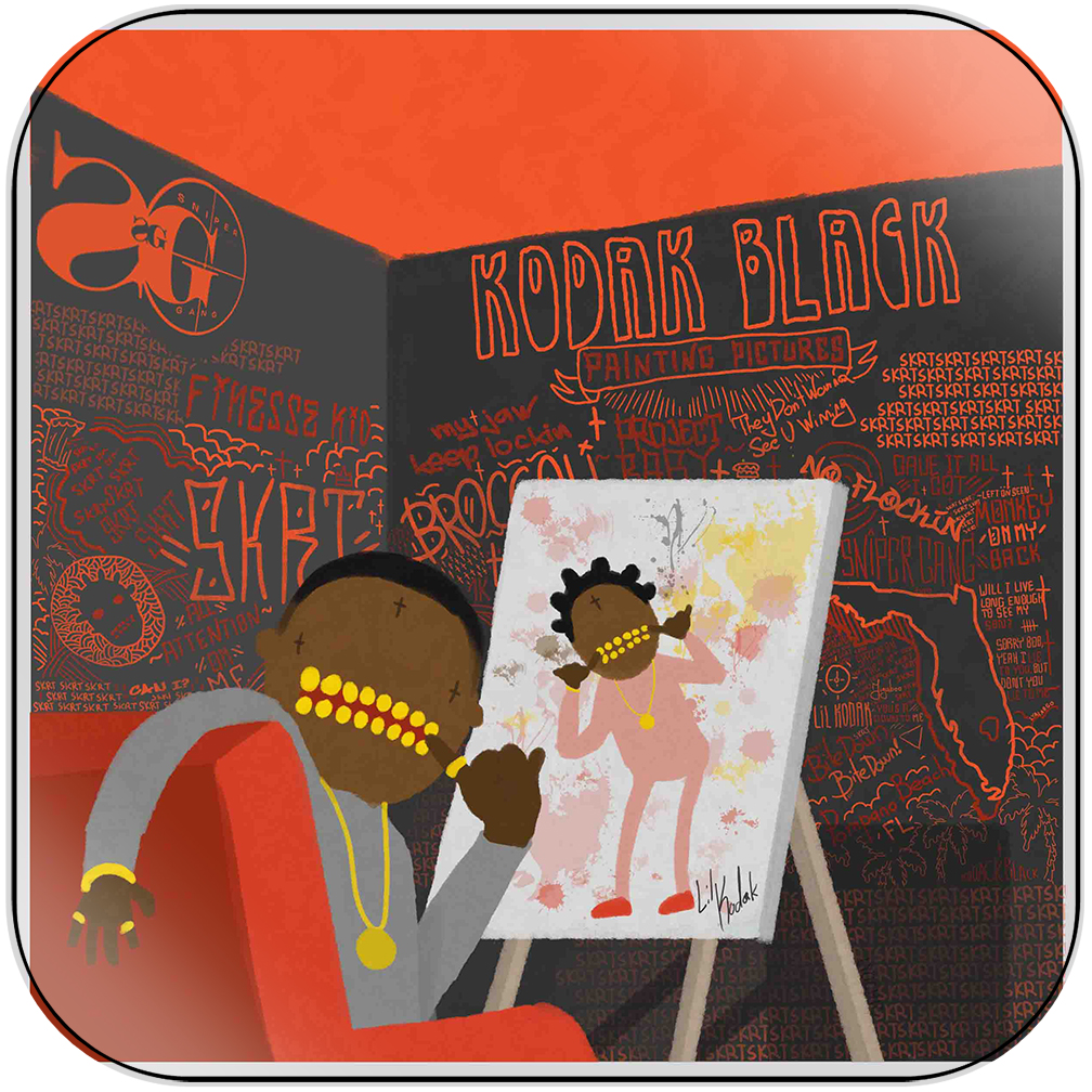 Kodak Black Painting Pictures Album Cover Sticker