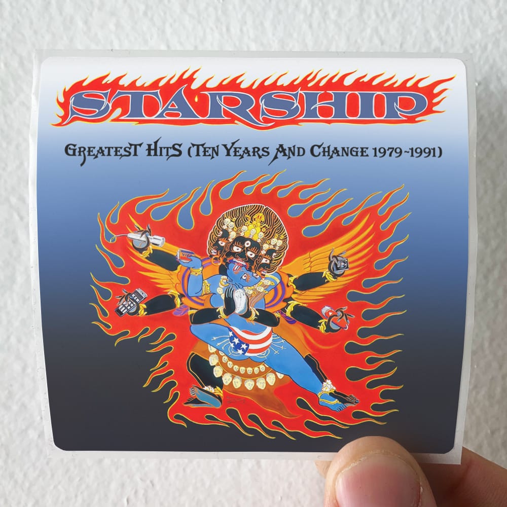 Starship Greatest Hits 10 Years And Change Album Cover Sticker
