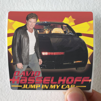 David Hasselhoff Jump In My Car Album Cover Sticker