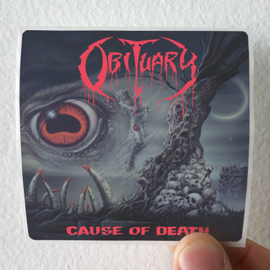 Obituary Cause Of Death Album Cover Sticker