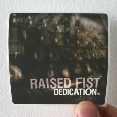 Raised Fist Dedication Album Cover Sticker
