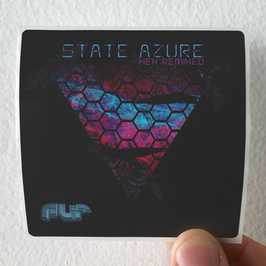 State Azure Hex Album Cover Sticker