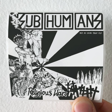 Subhumans Religious Wars Album Cover Sticker