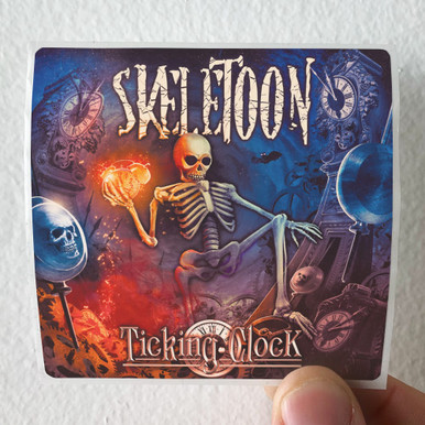 skeletoon Ticking Clock Album Cover Sticker