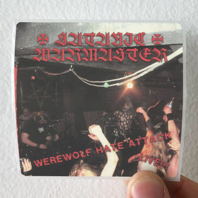 Satanic Warmaster Werewolf Hate Attack Album Cover Sticker