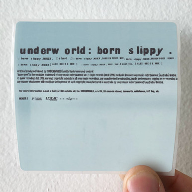 Underworld Dark Long Album Cover Sticker