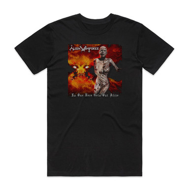 Alien Vampires No One Here Gets Out Alive Album Cover T-Shirt Black