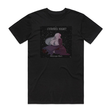 Calliope Mori Cursed Night Album Cover T-Shirt Black