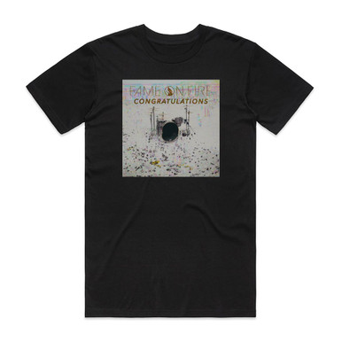 Fame on Fire Congratulations Album Cover T-Shirt Black