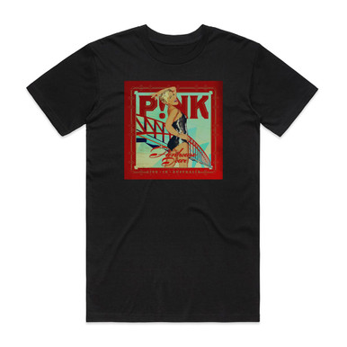 Pink Funhouse Tour Live In Australia Album Cover T-Shirt Black