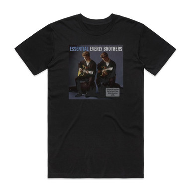 The Everly Brothers Essential Everly Brothers Album Cover T-Shirt Black