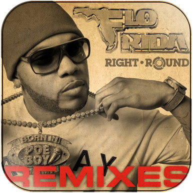 Flo Rida Right Round Remixes Album Cover Sticker