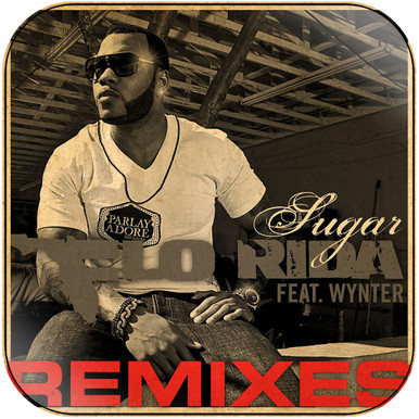 Flo Rida Sugar Remixes Album Cover Sticker
