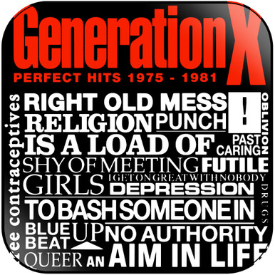 Generation X Perfect Hits 1975 1981 Album Cover Sticker