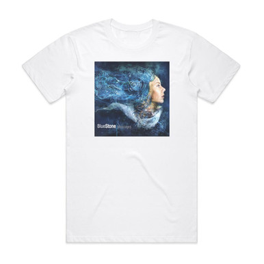Blue Stone Messages Album Cover T-Shirt White