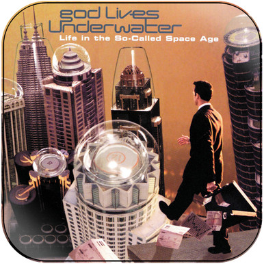 God Lives Underwater Life In The So Called Space Age Album Cover Sticker