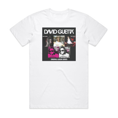 David Guetta Original Album Series Album Cover T-Shirt White