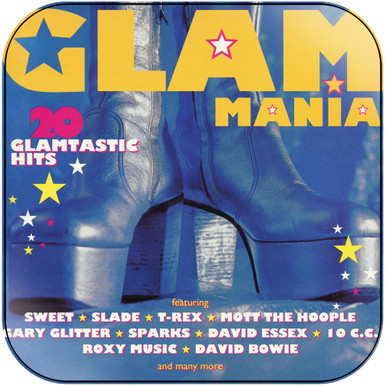 Various Artists Glam Mania 20 Glamtastic Hits Album Cover Sticker