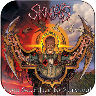 Skinless From Sacrifice To Survival Album Cover Sticker