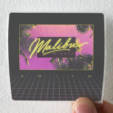 AWITW Malibu Nights Album Cover Sticker