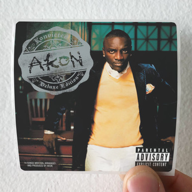 Akon Konvicted Advance Album Cover Sticker