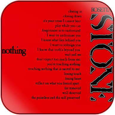 Rosetta Stone nothing Album Cover Sticker Album Cover Sticker