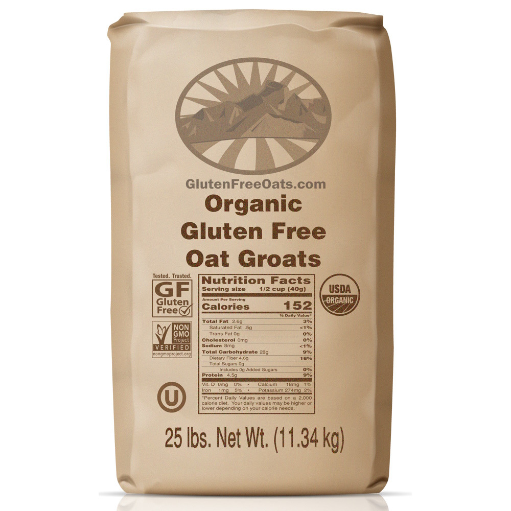 GF Harvest Organic Oat Groats - Gluten Free - 25 Lbs - Gluten Free Oats ...