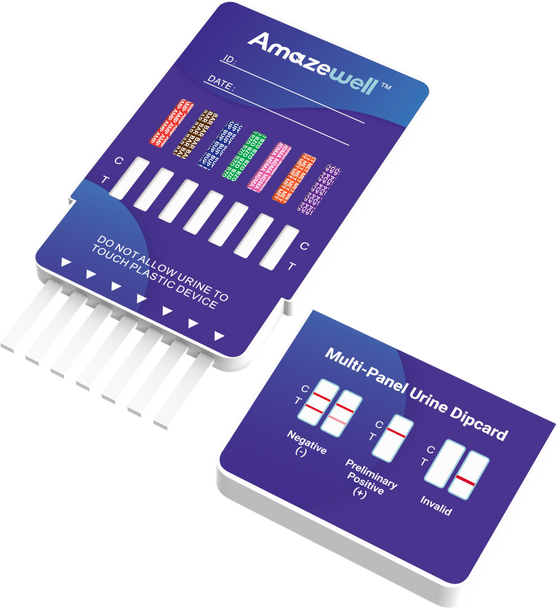 14 Panel Amazewell® Dip Card Drug Test with ETG, FEN, 25/Box - American ...