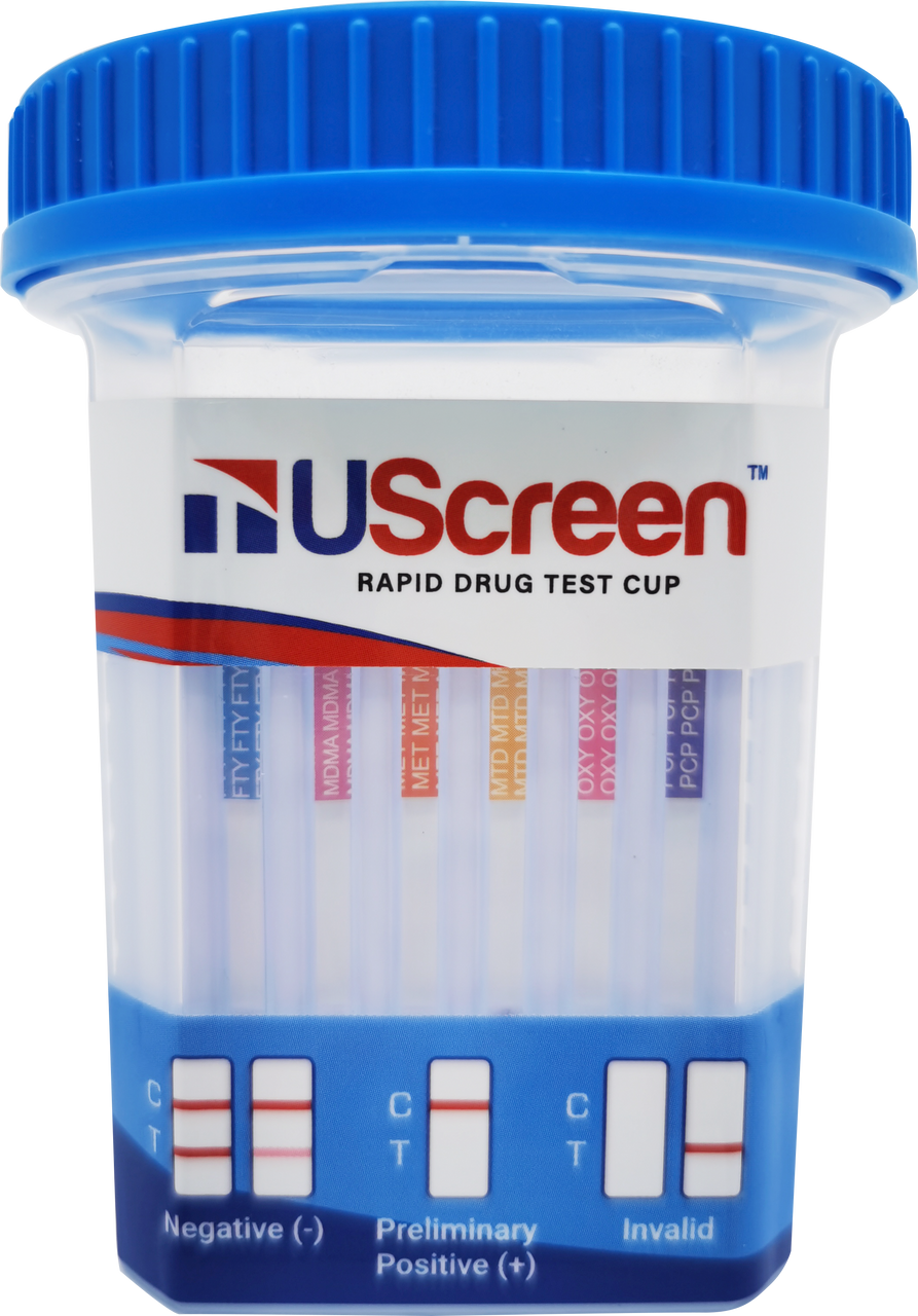 Drug Test Cups for rapid diagnostic testing.