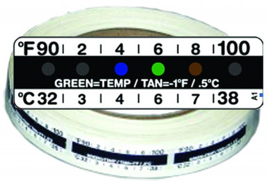 Temperature Strip F°/C° Scales with Adhesive, from American Thermal ...