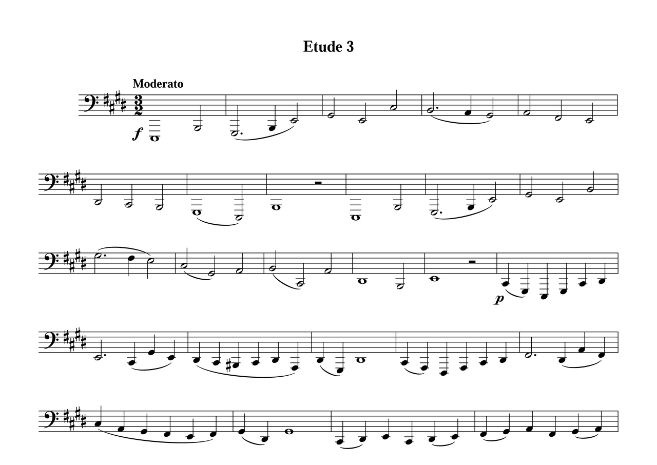 Low Register Studies