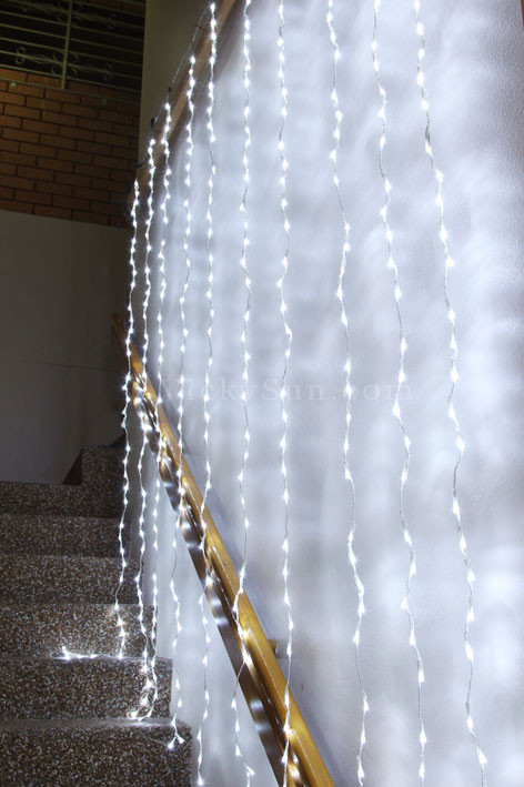 LED Waterfall Curtain Lights | Resturant & Bar XMAS Decor