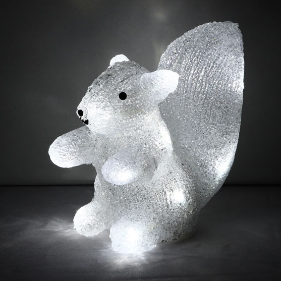 20CM Acrylic Baby Squirrel LED Lights (Battery Operated)