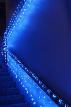 12M 384 LED Blue Net Lights with Stars Waterfall Functions