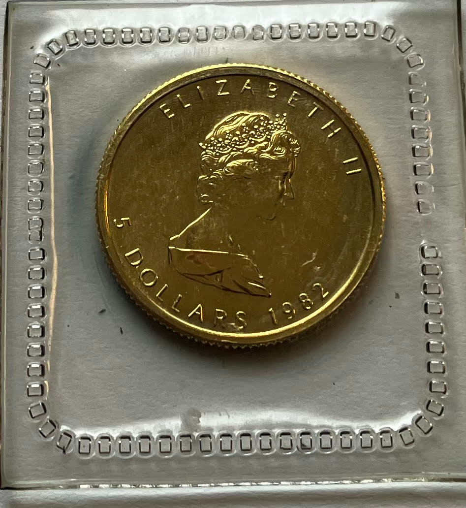 1/10 oz. Gold Maple Leaf (1982)