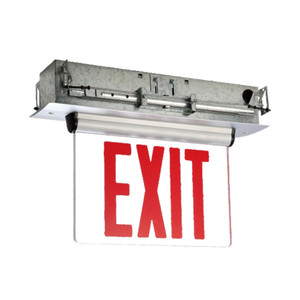 Adjustable Recessed Edgelit Exit sign for wall and ceiling mount ...