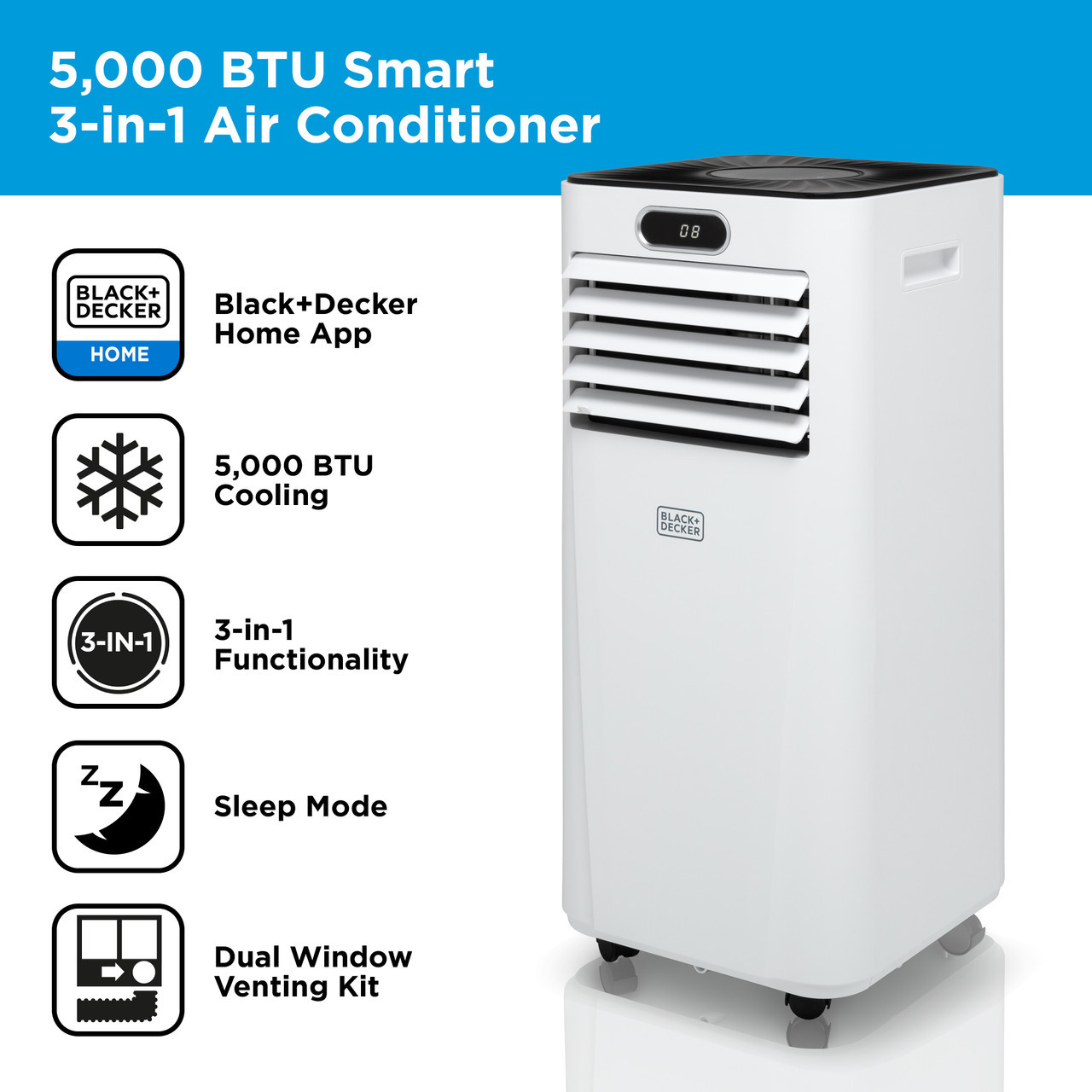 Black & Decker 5000BTU Smart Air Conditioner | BXAC40023GB