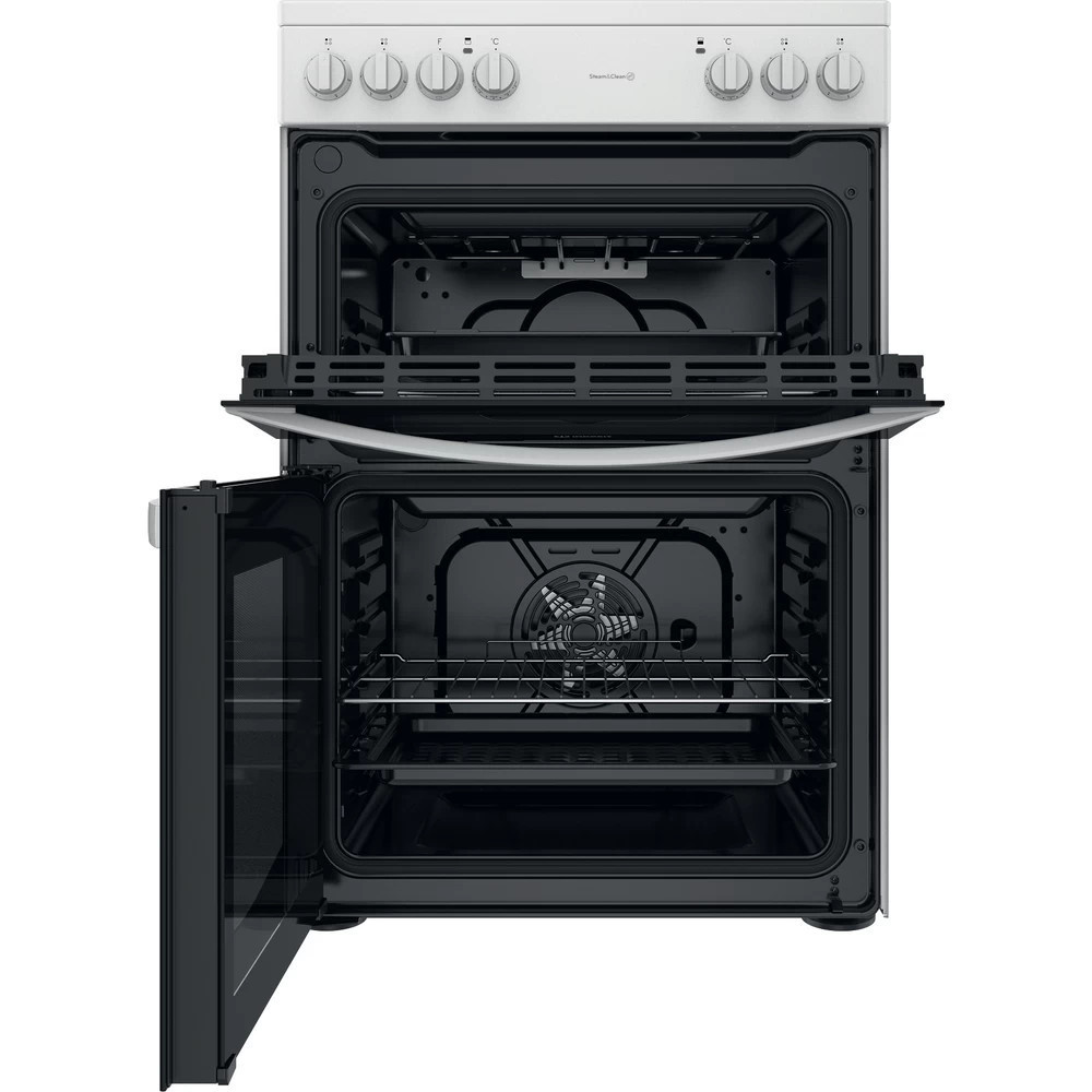 Indesit 60cm Double Electric Cooker ID60C2X